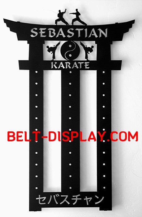 Black Belt Karate Jiu Jitsu Belt Display Martial Arts Belt Display Case ...